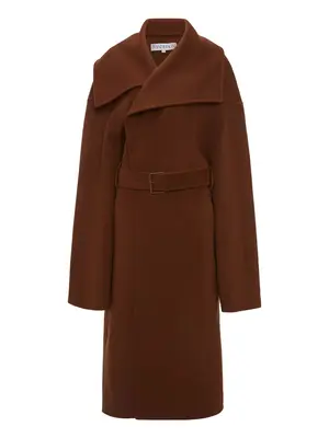 JW Anderson Belted Wool Coat - Brown