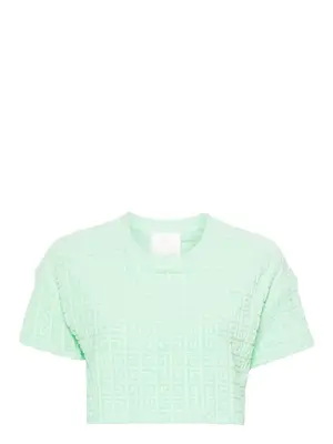 Givenchy 4g-motif Cropped T-shirt - Green