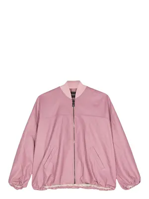 Simonette Ravizza Leather Bomber Jacket - Pink