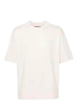 Amiri Logo-embroidered Cotton T-shirt - Neutrals