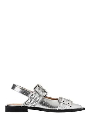 GANNI Ballet Flat - Silver