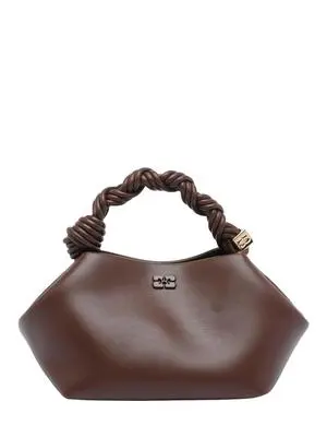 GANNI Twisted Handle Handbag - Brown