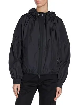 Moncler Auxonne Matte Nylon Hooded Windbreaker - Black