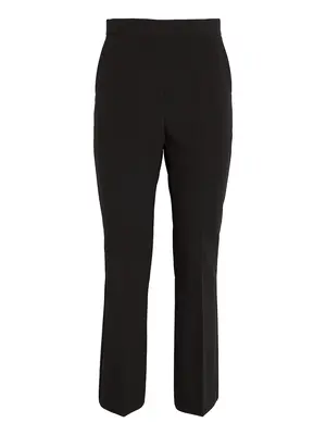 Max Mara Cropped Slim Trousers Black