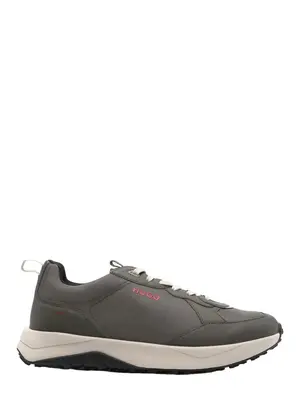 Hugo Boss Raised-logo Panelled Sneakers - Green