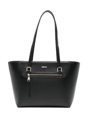 Dkny Logo-lettering Tote Bag - Black
