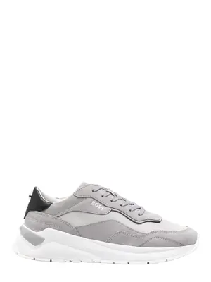 BOSS Lace-up Leather Sneakers - Grey