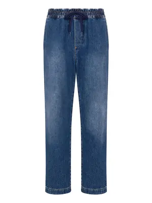 Moschino Appliqué Straight-leg Jeans - Blue