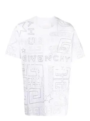 Givenchy Embroidered-design Cotton T-shirt - White