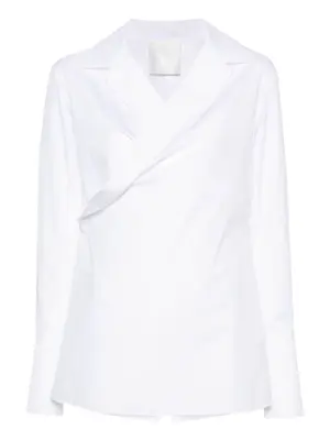Givenchy Wrap-design Poplin Shirt - White
