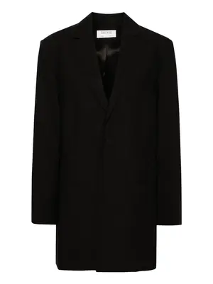 Gauchere Belted Wool Blazer - Black