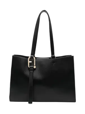 Furla Nuvola Leather Tote Bag - Black