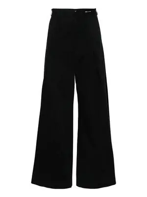 MAISON MARGIELA MM6 Maison Margiela Mid-Rise Wide-Leg Trousers Black