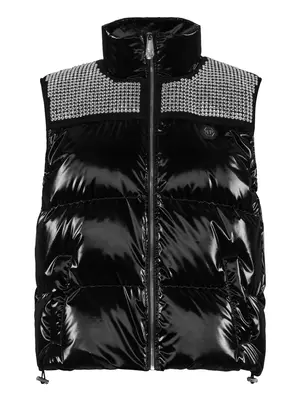 Philipp Plein Crystal-embellished Padded Gilet - Black