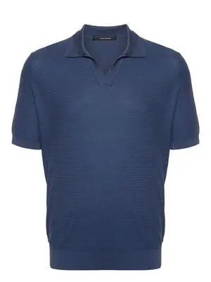 TAGLIATORE Paco Split-neck Polo Shirt