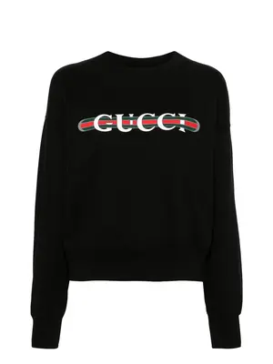 Gucci Web-print Sweatshirt - Black