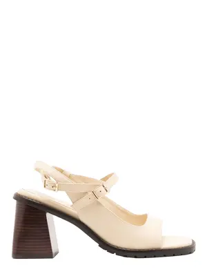 STUDIO CHOFAKIAN Vik 70mm Slingback Sandals - White