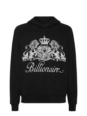 BILLIONAIRE Logo-print Cotton Hoodie - Black