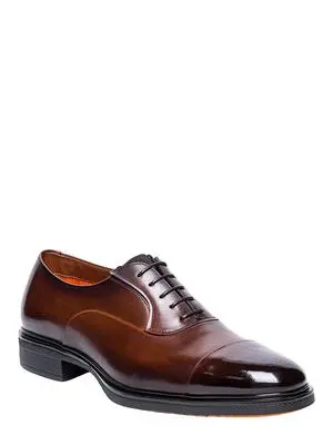 Santoni Cap Toe Oxford - Dark Brown