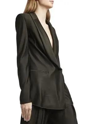 Giorgio Armani Double Jersey Blazer Jacket - Brown