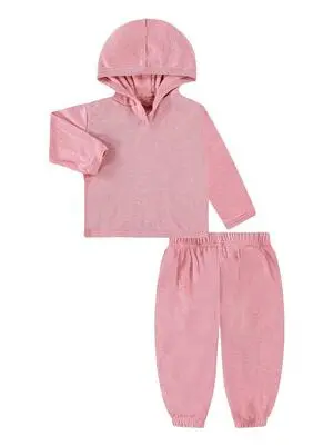 PAIGELAUREN Overdye Hoodie & Pants Set - Pink
