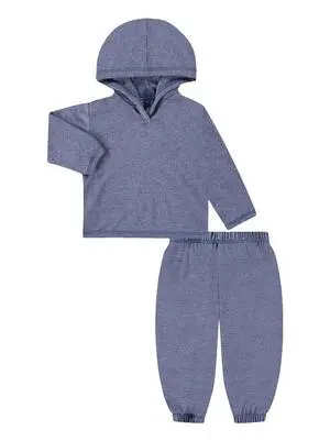 PAIGELAUREN Overdye Hoodie And Pants Set - Blue