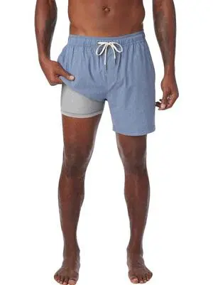 FAIR HARBOR One Water Repellent Hybrid Shorts - Blue