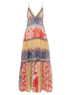 ETRO Printed Cotton And Silk Maxi Dress