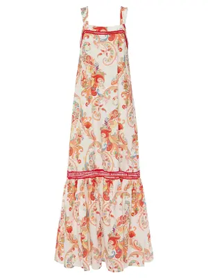 Etro Paisley Cotton And Silk Maxi Dress - Multicoloured