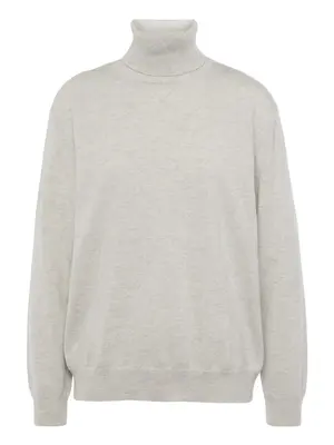 Brunello Cucinelli Turtleneck Cashmere Sweater - Neutrals