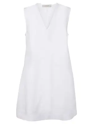 Asceno Derya Linen Minidress - White