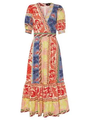 Etro Printed Cotton Wrap Dress - Multicoloured
