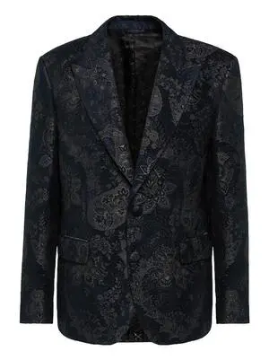 Etro Jacquard Velvet Blazer - Black