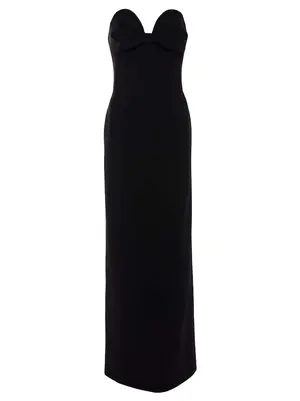 Magda Butrym Draped Bustier Gown - Black