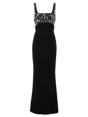 Safiyaa Ezda Embellished Gown - Black