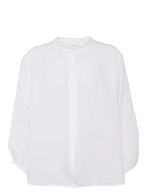 Velvet By Graham & Spencer Avis Linen Blouse - White