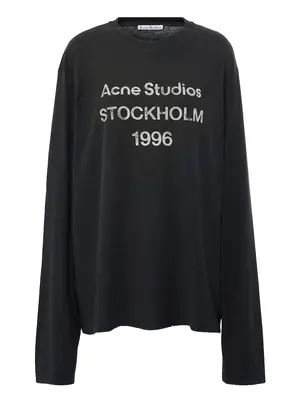 Acne Studios Logo Cotton-blend Top - Black