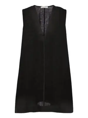 Asceno Derya Linen Minidress - Black
