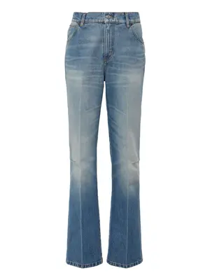 Victoria Beckham Faded Straight Jeans - Blue
