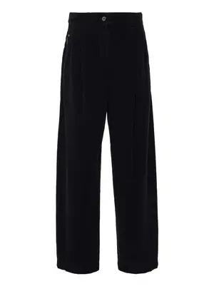 Brunello Cucinelli Cotton-blend Velvet Pants - Black