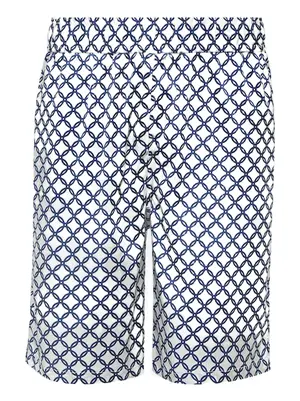 Frescobol Carioca Frescobol Carioca Palma Printed Silk-Blend Shorts White
