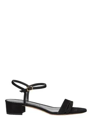 EMME PARSONS Simple Metallic Ankle-strap Sandals - Black