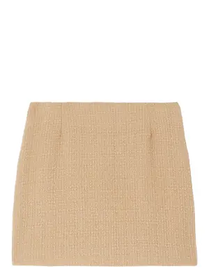 BLAZÉ MILANO Rush Coci Wool-blend Bouclé-tweed Mini Skirt - Neutrals