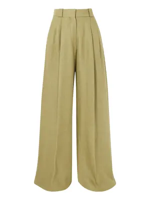 BLAZÉ MILANO Husi Pleated Wide-leg Pants - Green