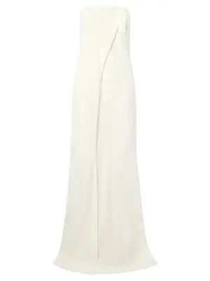 Ralph Lauren Brigitta Strapless Knotted Gown - White