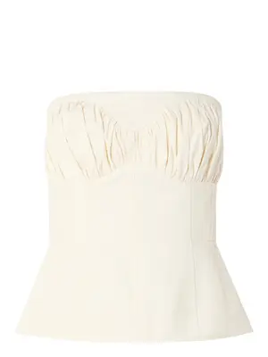 Tove TOVE Ruby Gathered Bustier Top Off-white