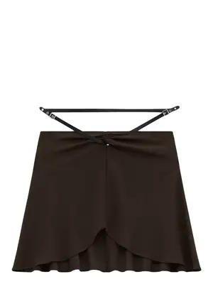 COURREGES Ellipse Mini Skirt - Brown