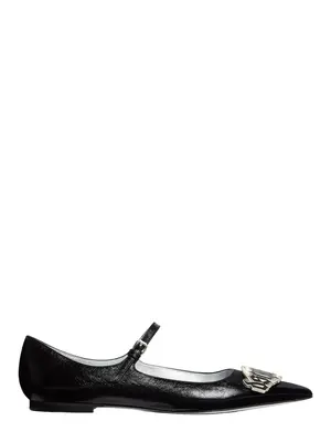 Dsquared2 Gothic Leather Ballerinas - Black