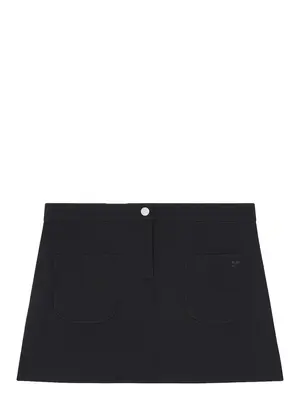 COURREGES Courrèges Logo-Appliqué Twill Mini Skirt