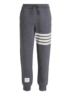 Thom Browne Thom Browne Striped Cashmere-Blend Track Pants Gray
